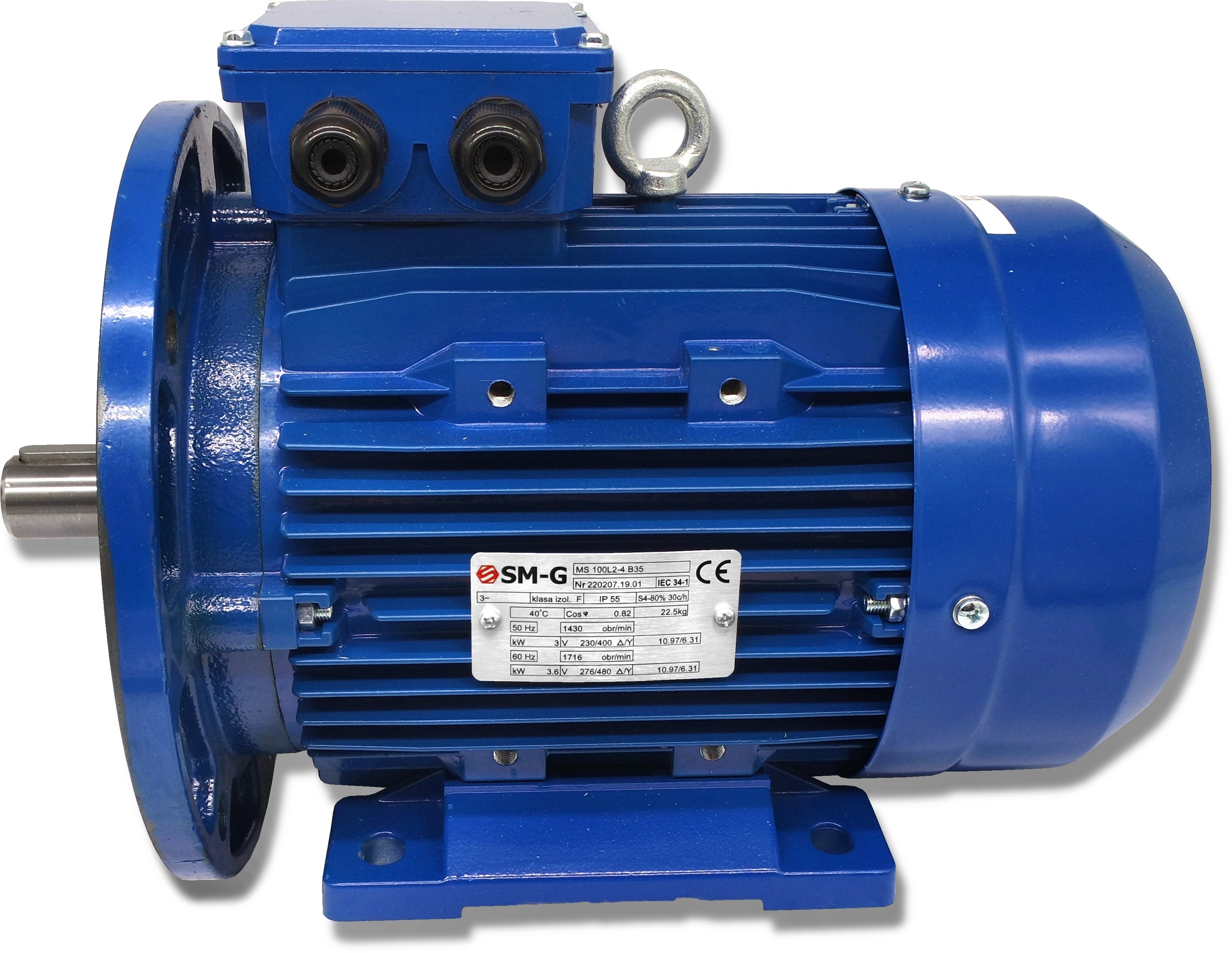 SILNIK ELEKTRYCZNY Z KOŁNIERZEM 3kW 400V 1430obr WAŁEK 28mm 3-FAZOWY